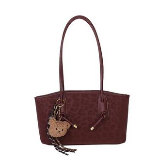 Generic Sac bandouli&egrave;re en PU imprim&eacute; l&eacute;opard, fourre-tout d&eacute;contract&eacute; grand format pour femmes