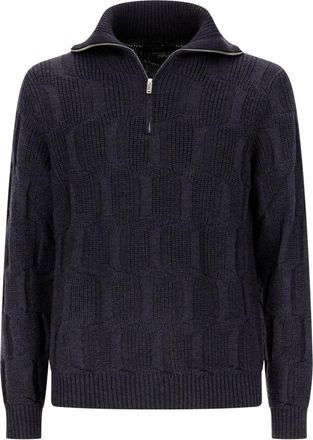 Zanone Wollpullover - - Sweatshirts & Hoodies - Herren - Blau - S