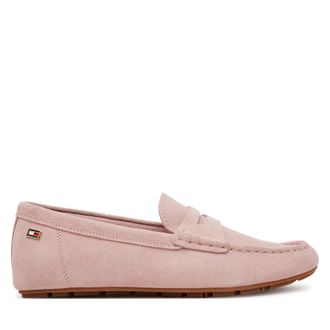 Tommy Hilfiger Mokassins Tommy Hilfiger Flag Soft Suede Driver Loafer FW0FW08558 Rosa