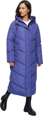 Marikoo Damen Wintermantel (XS-6XL) - gesteppt, mit Kapuze, Bel&uuml;ftungsschlitz - N090 - BlueViolet Gr&ouml;&szlig;e L - Gr.L