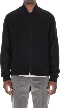 Herno Homme, Vestes, Noir, Taille: XL Veste Baseball Bomber en Laine Noire