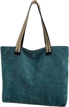 Yarnow Sac Épaule Vintage Côtelé Vert Grand Sac à Bandoulière Chic et Résistant pour Filles et Confortable Au Quotidien