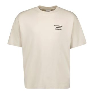 Dr&ocirc;le de Monsieur Casual Baumwoll-T-Shirt mit Slogan - - Tops - Herren - Beige - S