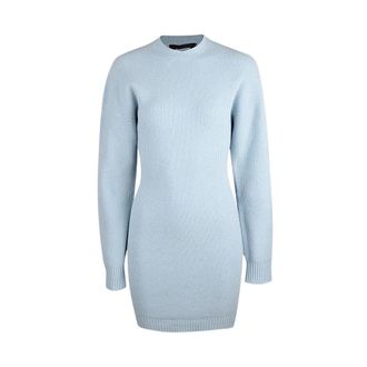 Dsquared2 Himmelblaues- figurbetontes Langarmkleid - - Knitwear - Damen - Blau - S