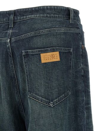 Maison Margiela Stone-Washed Cotton Jeans - Blue
