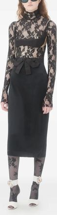 Valentino Garavani Midirock mit Satin - Schwarz
