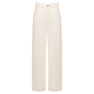 Woolrich Femme, Jeans, Beige, Taille: W26 Pantalon en m&eacute;lange de lin
