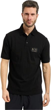 A|X Armani Exchange Homme, Tops, Noir, Taille: 2XL Polo en coton