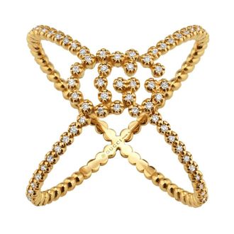 Gucci Diamond Pav&eacute; Ring - - Accessories - Damen - Gelb - 50 MM