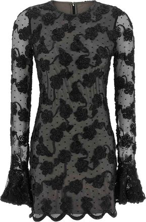 Rotate Knielanges Kleid - Schwarz