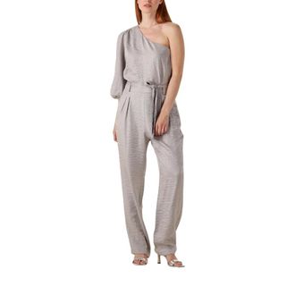 Aaiko Silberner Jumpsuit f&uuml;r stilvolle Sommertage - - Jumpsuits & Playsuits - Damen - Grau - M