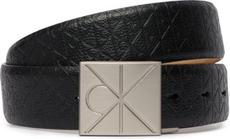 Calvin Klein G&uuml;rtel Calvin Klein Emblem Plaque W/ Aop 35Mm Adj LV04D7082G Schwarz