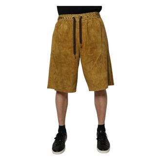 Dolce & Gabbana Lammleder-Wildleder Bermuda-Shorts - - Shorts - Herren - Braun - L