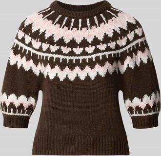 Rich & Royal Regular Fit Pullover in Strick-Optik Modell Jacquard