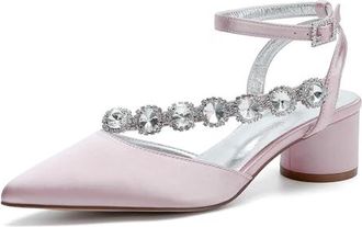 Generic Chaussures De Mariage Sandales À Bout Ouvert Chunky Heels Femmes Mariée Talons Bas 4.5Cm pour Bal De Fin Dannée,Dress, Fête,Red Bean Paste,36 EU