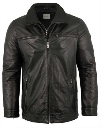 Bugatti Lederjacke BGT-383/M Bugatti - Herren Echtleder Lederjacke Lammnappa schwarz
