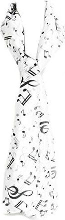 GFM &Eacute;charpe ou pashmina imprim&eacute; notes de musique - Taille L ou M - Doux, Mousseline l&eacute;g&egrave;re - Blanc (Sfd)., L