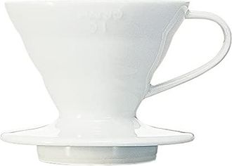 Hario V60 Größe 01 Keramik-Kaffeemaschine mit Ausgießer, Weiß