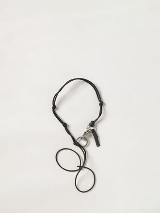Our Legacy Collier r&eacute;glable Ladon en cuir et m&eacute;tal avec logo grav&eacute;