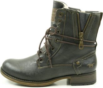 Mustang Jeans Damen Stiefel Schn&uuml;r-Booty