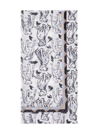Codello PRINTED SCARF POLYESTER/VISCOSE DOG (GRY2)