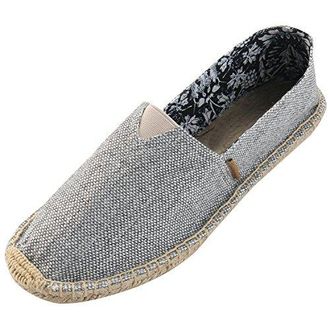 Alexis Leroy Pureness, Espadrilles Plates en Chambray avec Petit Logo Homme Gris 42 EU