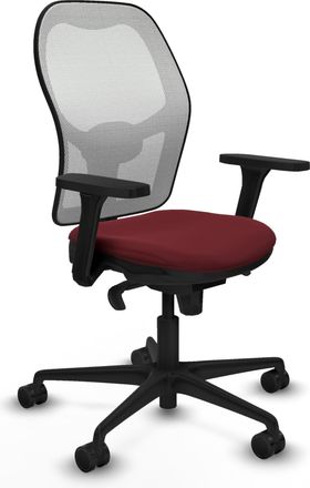 Piqueras y Crespo Telearbeitsstuhl mit 3D-Armen, h&ouml;henverstellbare Lendenwirbelst&uuml;tze, ausgestattet mit 5 Positionen und eingespritztem Schaum. Mit Rollen von 65 mm Nyl