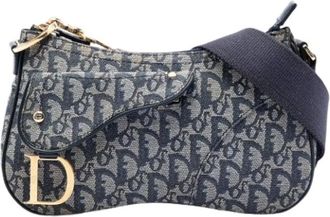 Dior Sac bandouli&egrave;re Double Saddle Pre-owned - Femme - Pre-owned - Bleu - Taille: ONE Size