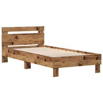 vidaXL Cadre de lit Bois Ancien 90 x 200 cm Bois dingénierie Vidaxl