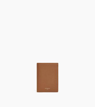 Le Tanneur Grand portefeuille vertical zipp&eacute; Lucien en cuir grain&eacute;