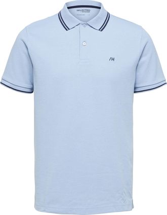 Selected SELETED HOMME Mens SLHDANTE Sport SS Polo W NOOS T-Shirt, Skyway/Detail:Melange, S