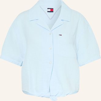 Tommy Jeans Musselinbluse blau