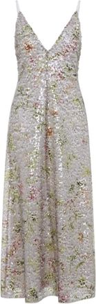 Alberta Ferretti Femme, Robes, Multicolore, Taille: 36 FR Paiettes Long Dress