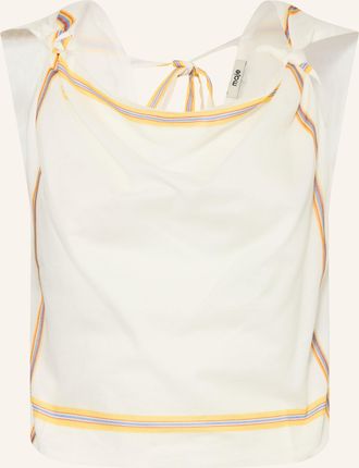 Maje Cropped-Blusentop weiss