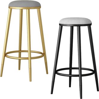 Generic Stilvoller Akzentstuhl mit Metallgestell, bequemer Barhocker mit Polsterung, stabile Metallbeine, ideal f&uuml;r K&uuml;che, Esszimmer, Wohnzimmer und Wartebere