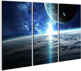 Islandburner Universum Planeten Sterne Galaxien Im Weltraum Leinwand Bild Wandbilder Bilder