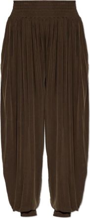 Balmain Femme, Pantalons, Brun, Taille: 38 FR Shirred Pantalons