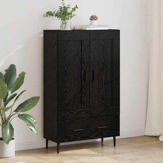 vidaXL vidaXL Haut Armoire Ch&ecirc;ne noir 69,5 x 31 x 115 cm Bois ding&eacute;nierie