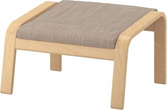 IKEA POÄNG Fußhocker, Birkenfurnier/Hillared Beige