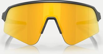 Oakley Sutro Lite Sweep Shield-Sonnenbrille mit goldverspiegelten Gl&auml;sern in Mattschwarz