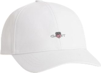 GANT Unisex HIGH Shield Cotton Twill Cap Baseballkappe, White, One Size
