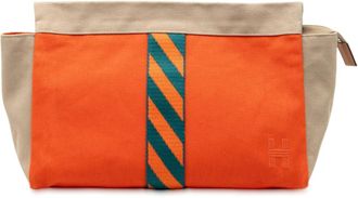 Herm&egrave;s Clutches - Canvas Jimetou Jumping Case - Gr. unisize - in Orange - f&uuml;r Damen