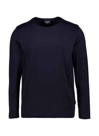 Strellson Herren Longsleeve blau Baumwolle