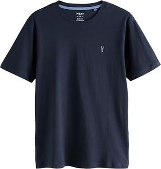 Next Homme T-Shirt Slim 100% Coton &agrave; Motif cerf Bleu Marine XL