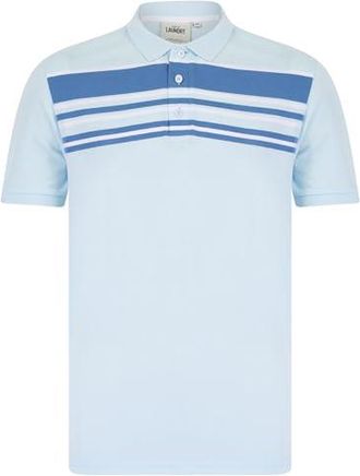 Tokyo Laundry Polo en piqué de coton teint à rayures Hayden pour homme, Eau glacée, L