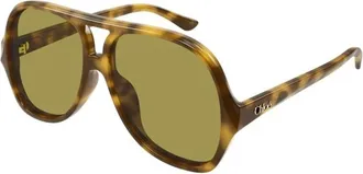 Chlo&eacute; Femme, Accessoires, Brun, Taille: 58 MM Pilot Lunettes de soleil