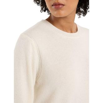 Saison 1865 Pull uni &agrave; col rond en laine