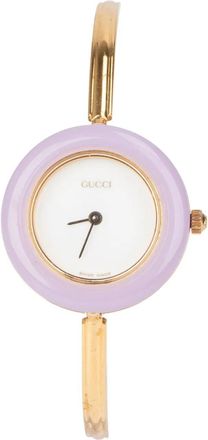 Gucci Uhr - Gucci Gold Tone Change Bezel White Dial 11/12.2 Wo - Gr. unisize - in Gold - f&uuml;r Damen