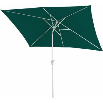 Hhg Jamais utilis&eacute;] Parasol N23, parasol de jardin, 2x3m rectangulaire inclinable, polyester/alu 4,5kg protection uv 50+, vert