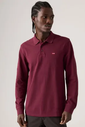 Levi's Long Sleeve Housemark Polo Shirt - Homme - Violet / Tawny Port - L